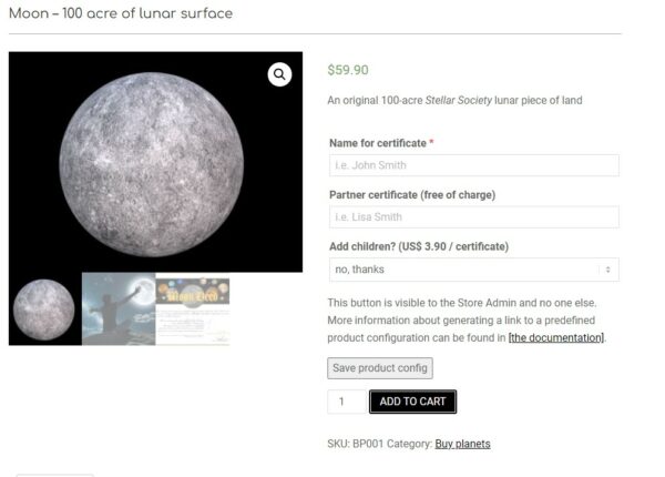 Buy land on moon for a cheap price | BuyPlanets – Shop
